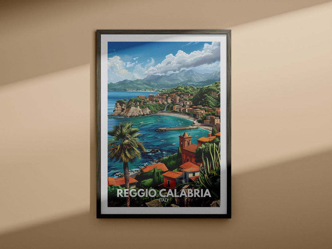 Reggio Calabria Print - Reggio Calabria Travel Poster / Italy Wall Art ...