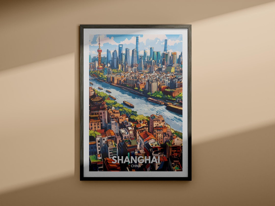 Shanghai Print - Shanghai Travel Poster / China Wall Art Print / China ...