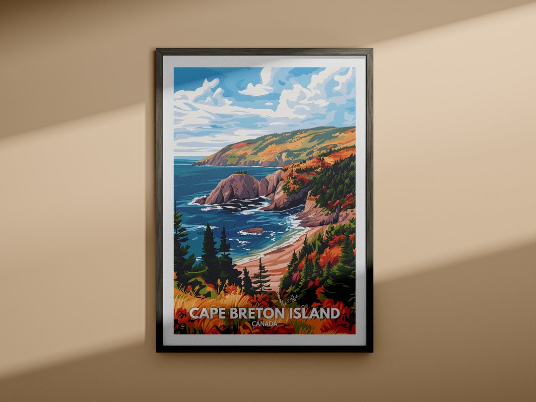 Cape Breton Print - Cape Breton Island Poster / Canada Island Art ...