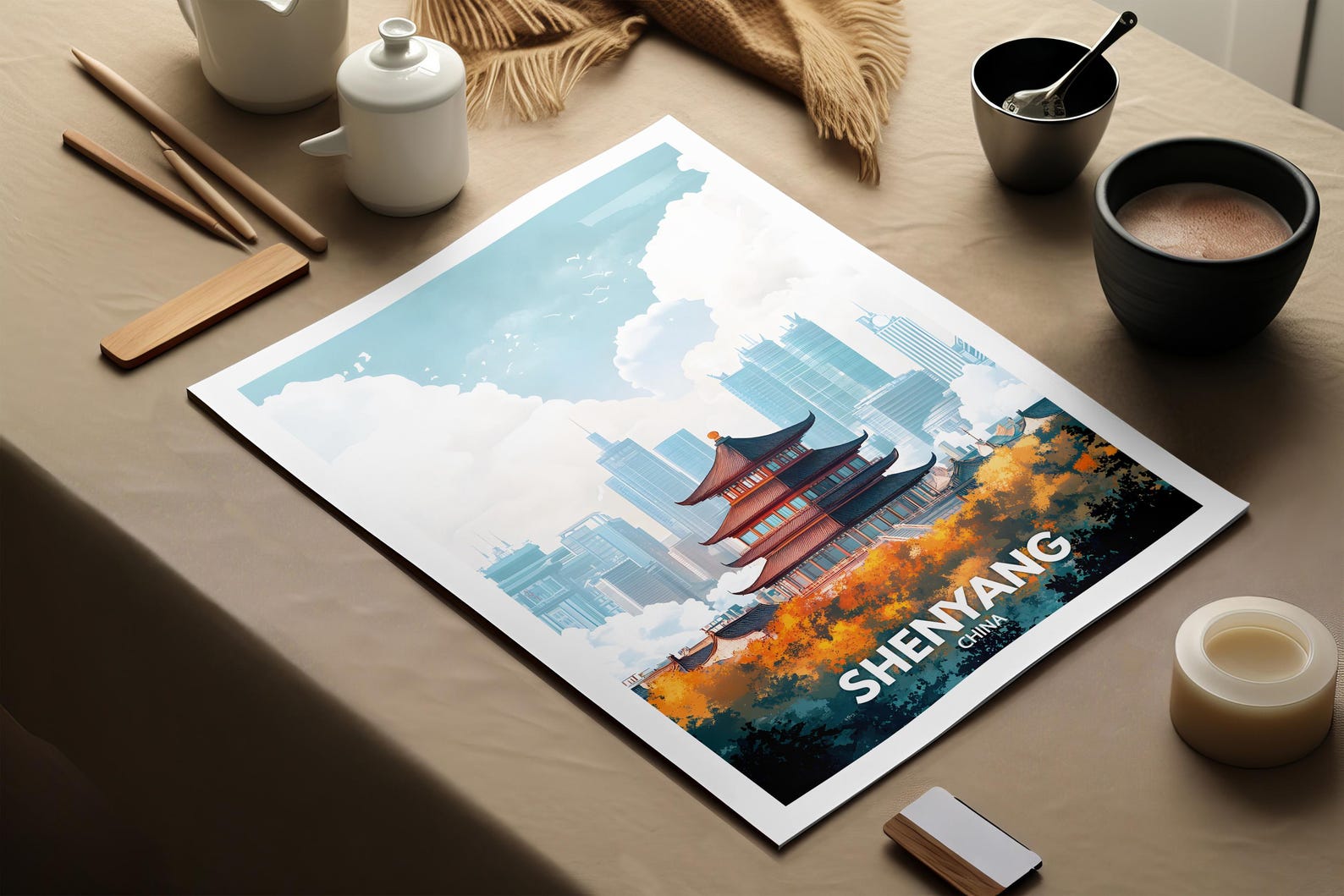 Shenyang Print - Shenyang Travel Poster / China Wall Art Print / China ...