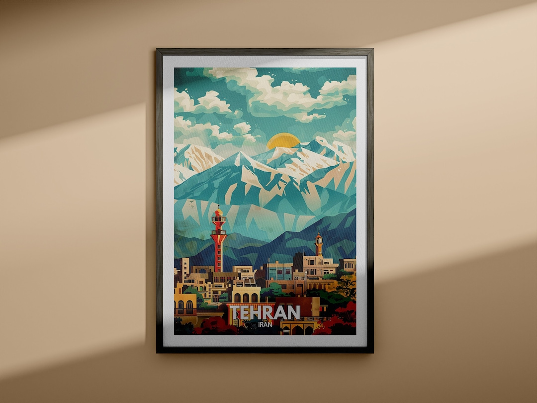 Tehran Art Print - Tehran Travel Poster / Iran Wall Art Print / Iran ...