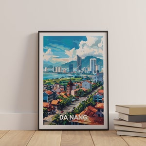 Da Nang Print - Da Nang Travel Poster / Vietnam Wall Art Print ...