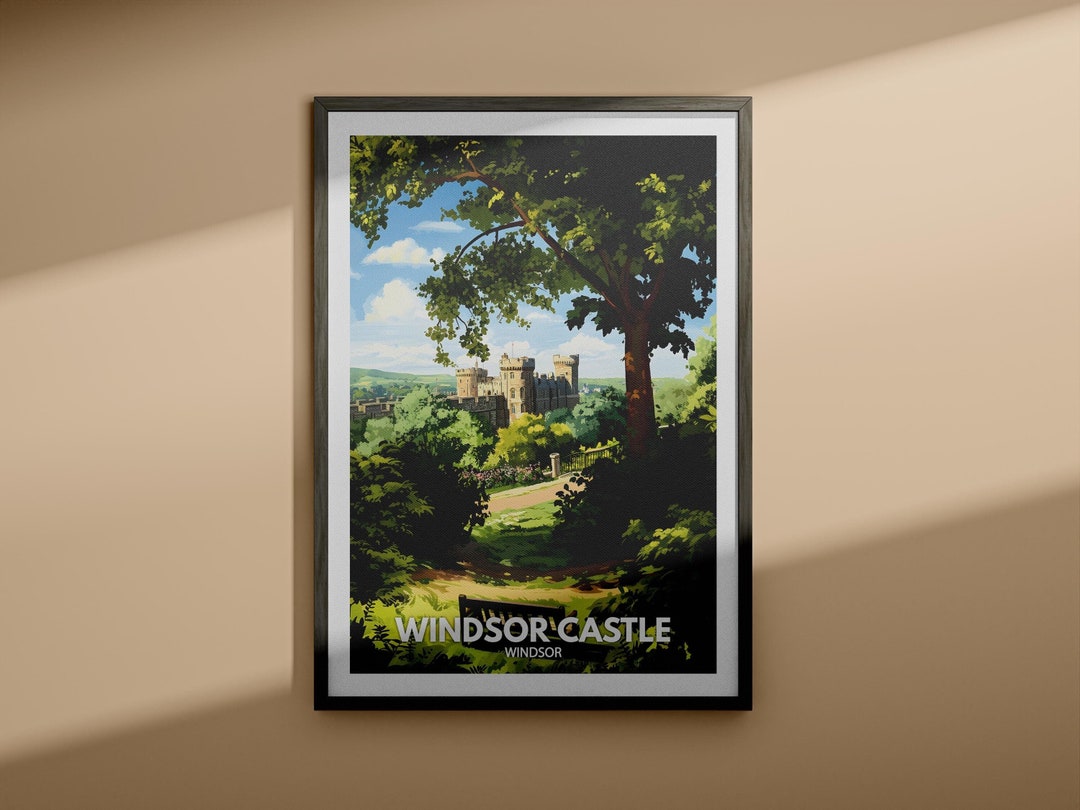 Windsor Castle Print - Windsor Castle Travel Poster / Windsor Wall Art ...