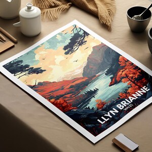 Llyn Brianna Print - Llyn Brianna Poster / Wales Llyn Art / Wales ...