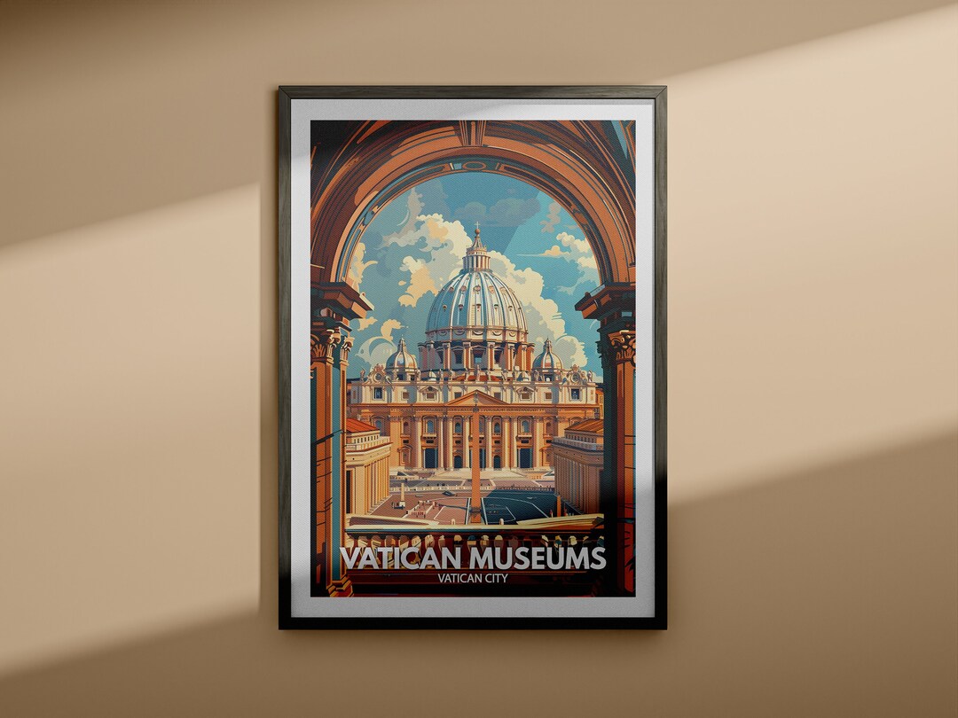 Vatican Museums Print - Vatican Museums Travel Poster / Vatican City ...