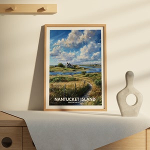 Nantucket Print Nantucket Island Poster / Massachusetts Island Art ...
