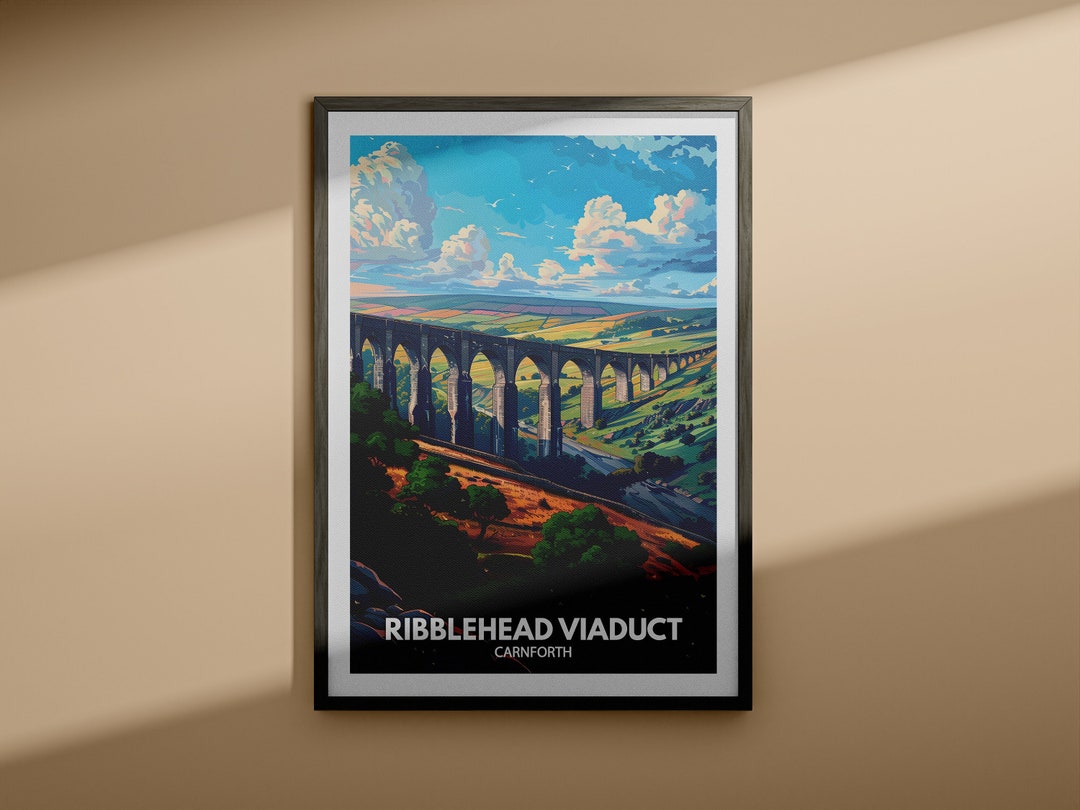 Ribblehead Viaduct Print - Ribblehead Viaduct Travel Poster / Carnforth ...
