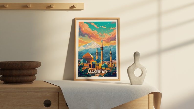 Mashhad Print - Mashhad Travel Poster / Iran Wall Art Print / Iran Home ...