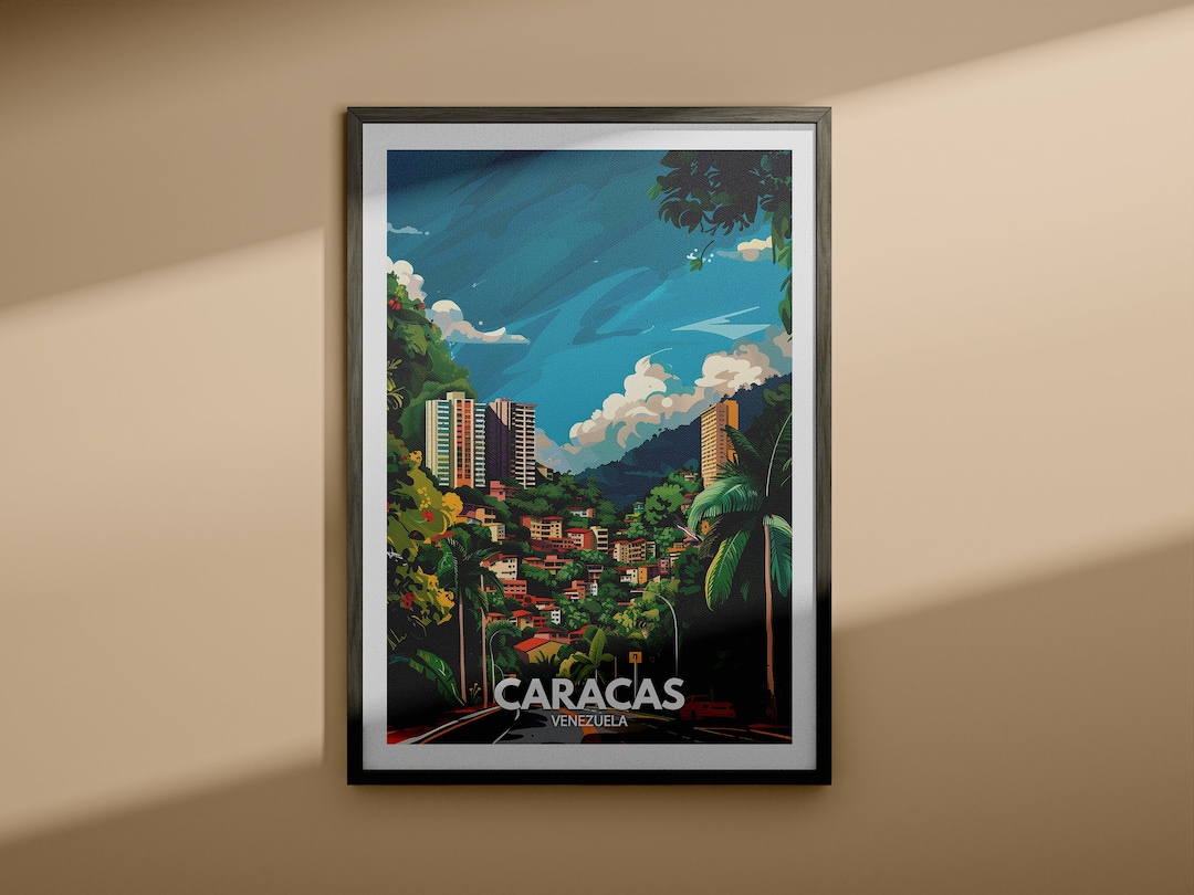Caracas Print - Caracas Travel Poster / Venezuela Wall Art Print ...