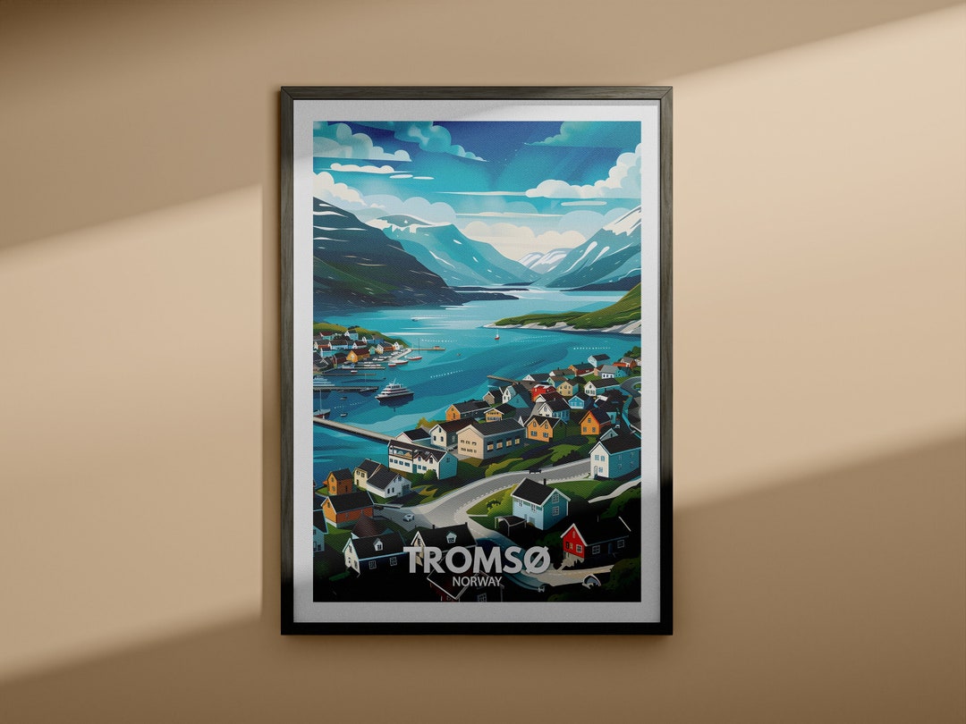 Tromso Print - Tromso Travel Poster / Norway Wall Art Print / Norway ...