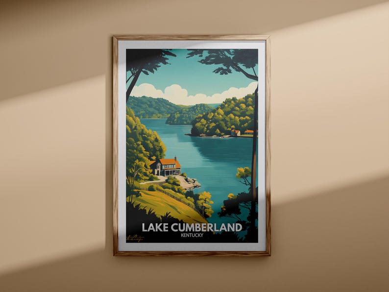 Cumberland Print - Lake Cumberland Poster / Kentucky Lake Art ...