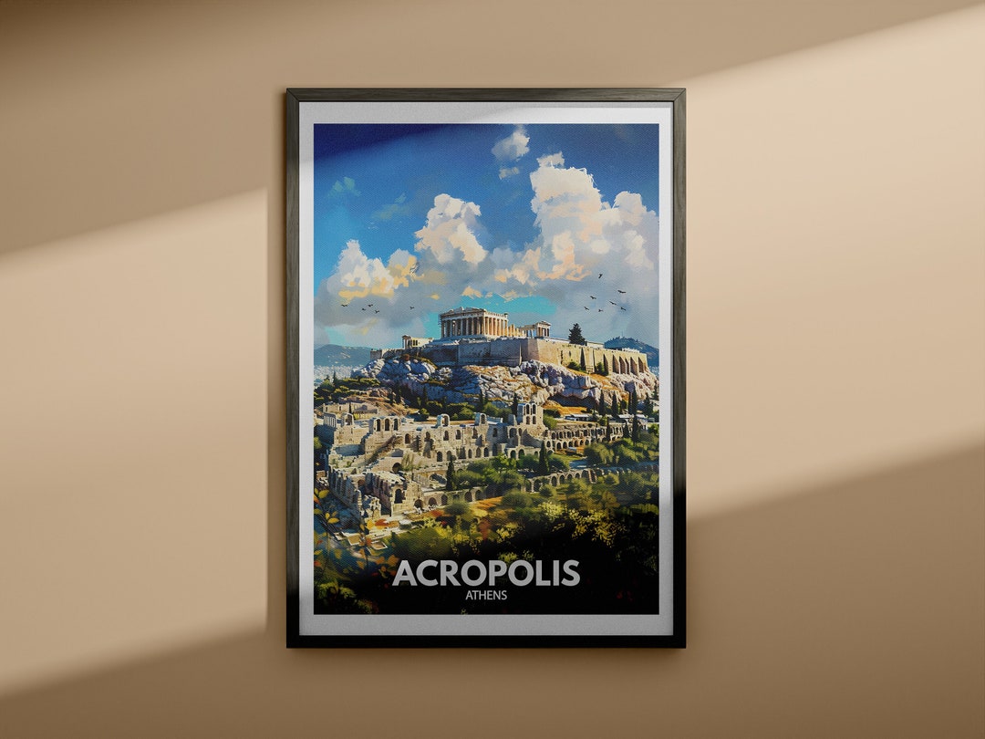 Acropolis Print - Acropolis Travel Poster / Athens Wall Art Print ...