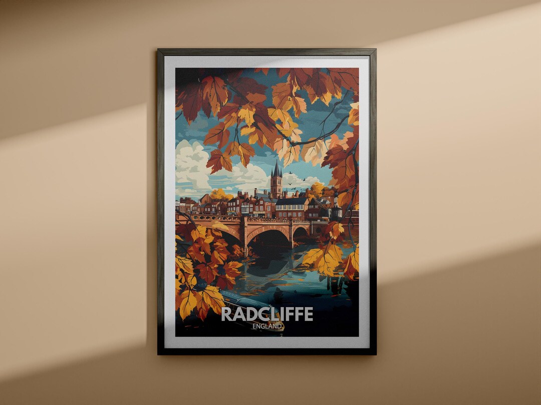 Radcliffe Print - Radcliffe Travel Poster / England Wall Art Print ...