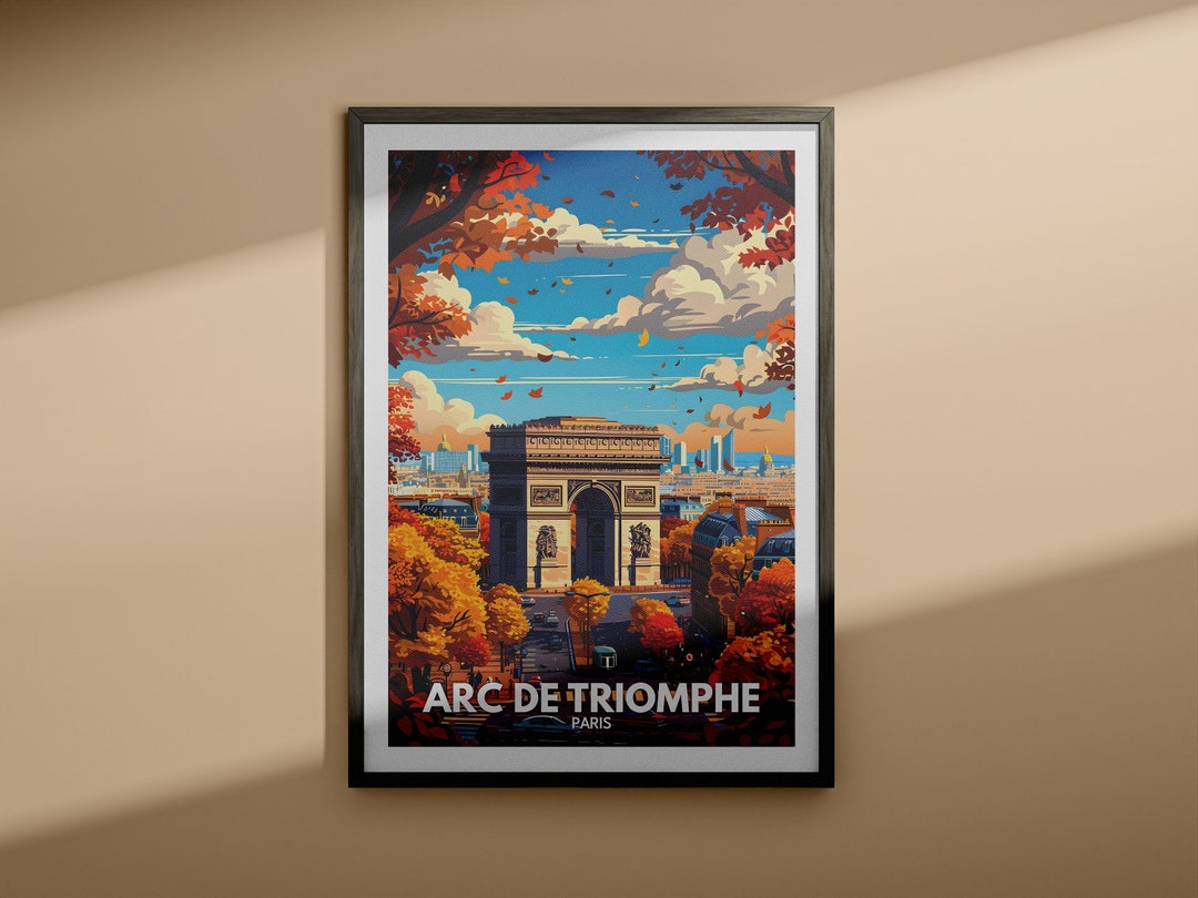 Arc De Triomphe Print - Arc De Triomphe Poster / Paris Wall Art Print ...
