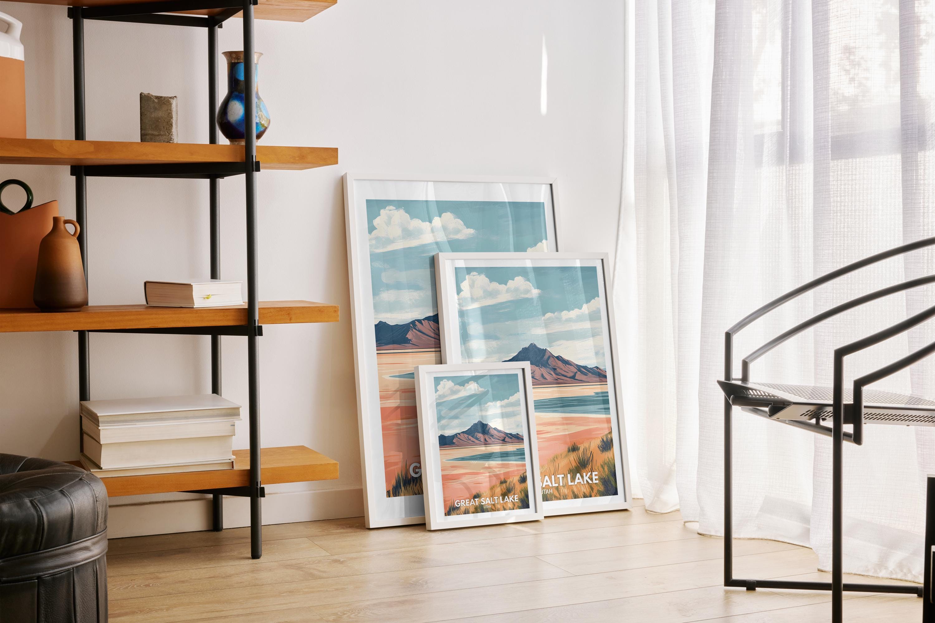 Great Salt Lake Print - Great Salt Lake Poster / Utah Lake Art / Utah ...