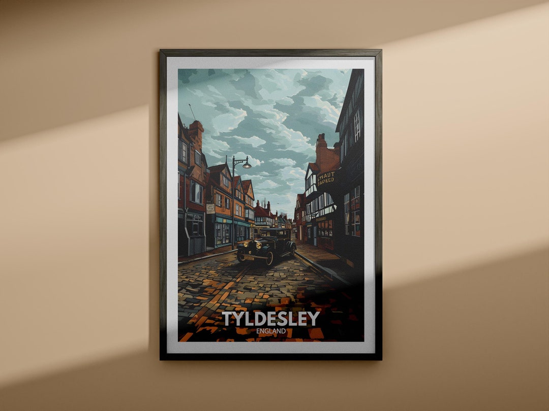 Tyldesley Print - Tyldesley Travel Poster / England Wall Art Print ...