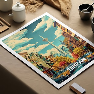Tehran Print - Tehran Travel Poster / Iran Wall Art Print / Iran Home ...