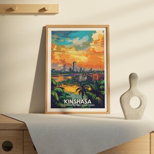 Kinshasa Print - Kinshasa Travel Poster / Democratic Republic of the ...