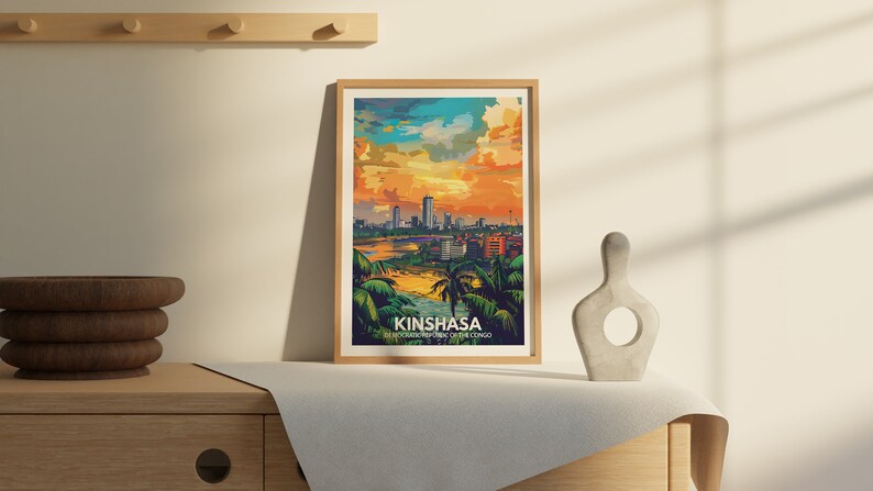 Kinshasa Print - Kinshasa Travel Poster / Democratic Republic of the ...