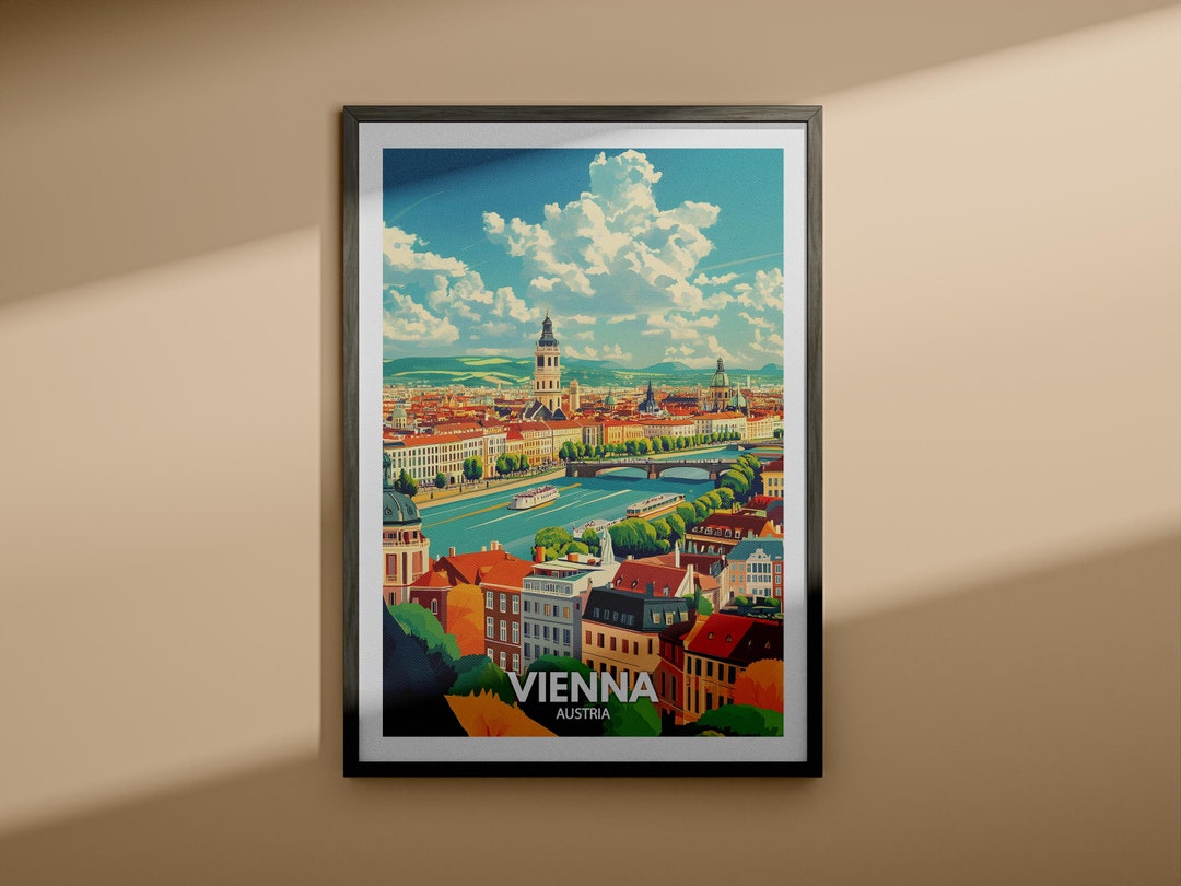Vienna Art Print - Vienna Travel Poster / Austria Wall Art Print ...