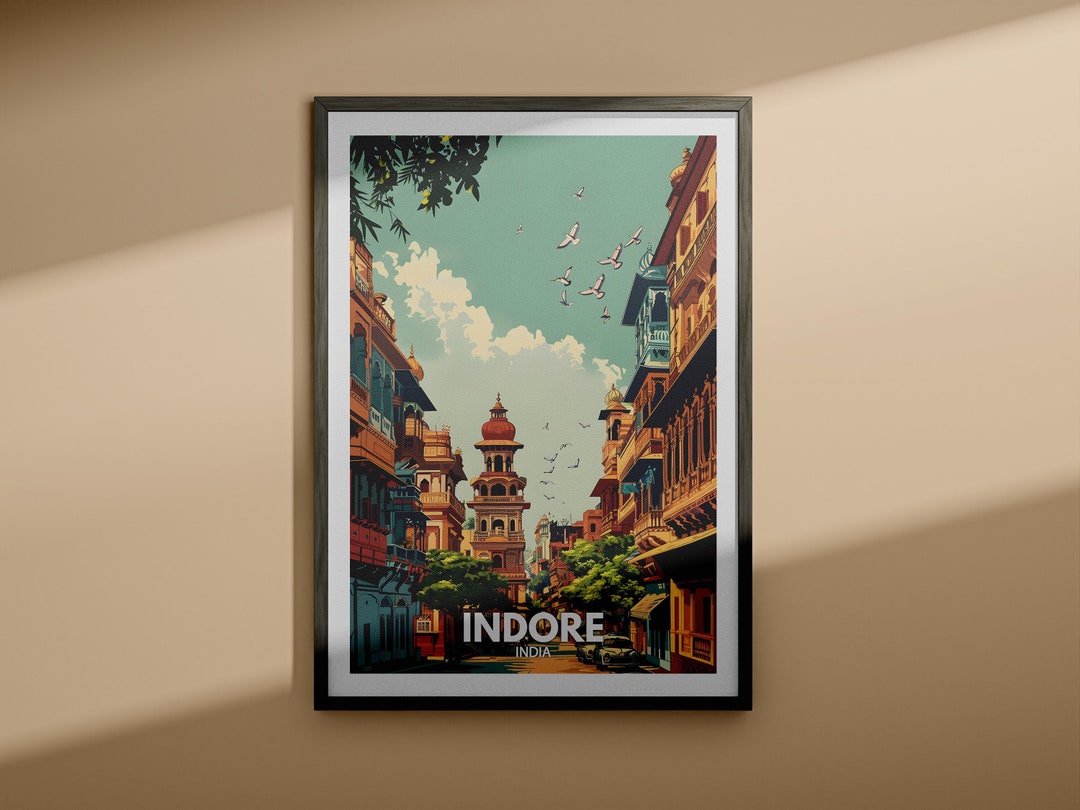 Indore Print - Indore Travel Poster / India Wall Art Print / India Home ...