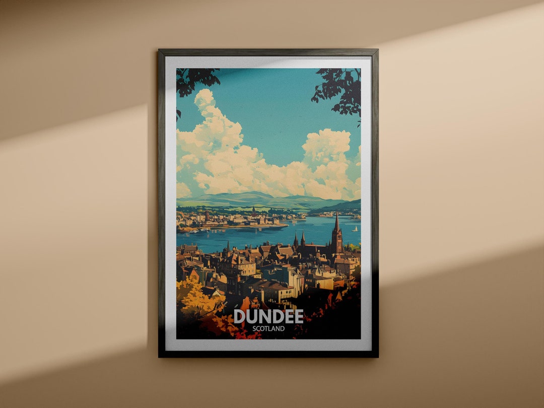 Dundee Print - Dundee Travel Poster / Scotland Wall Art Print ...