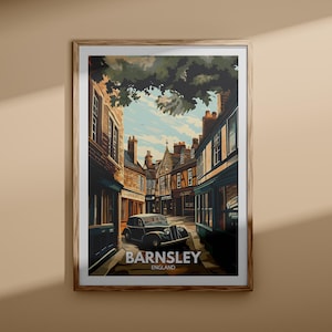 Barnsley Print - Barnsley Travel Poster / England Wall Art Print ...