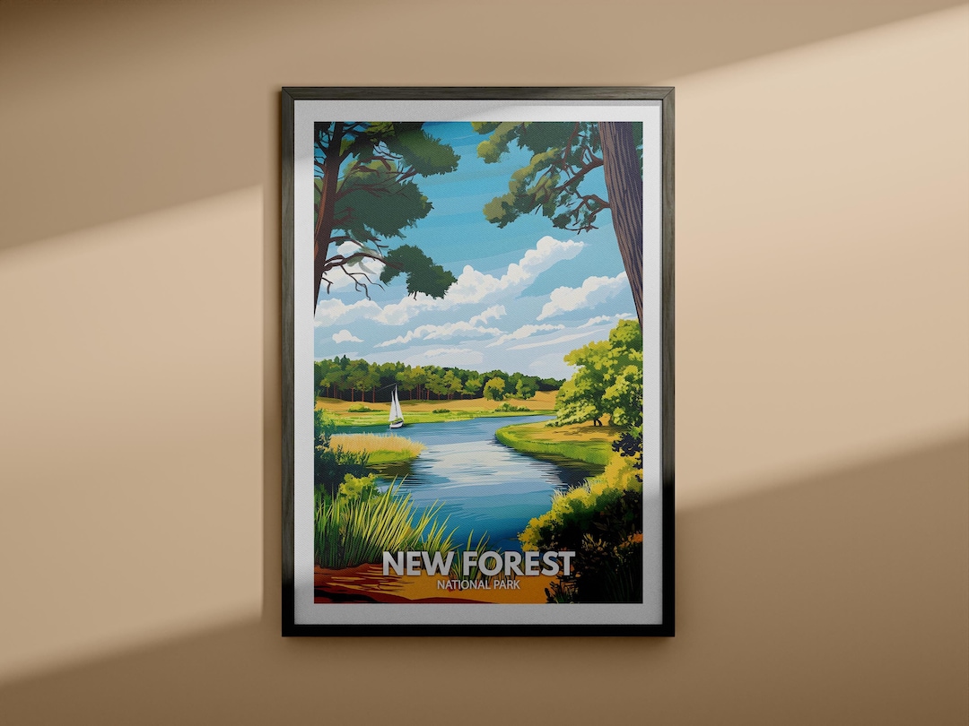 New Forest Print - New Forest National Park Poster / United Kingdom ...