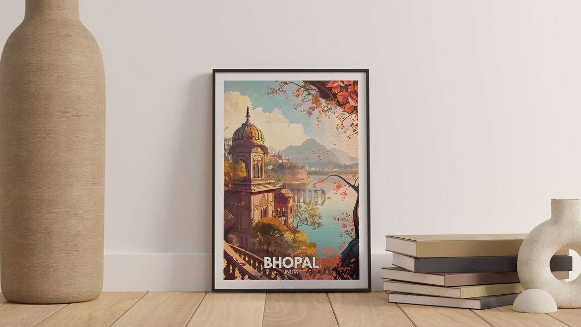Bhopal Print Bhopal Travel Poster / India Wall Art Print / India Home ...