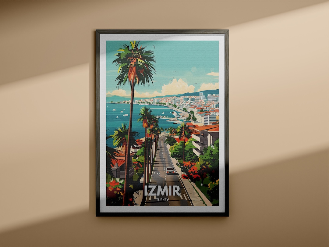 Izmir Print - Izmir Travel Poster / Turkey Wall Art Print / Turkish ...