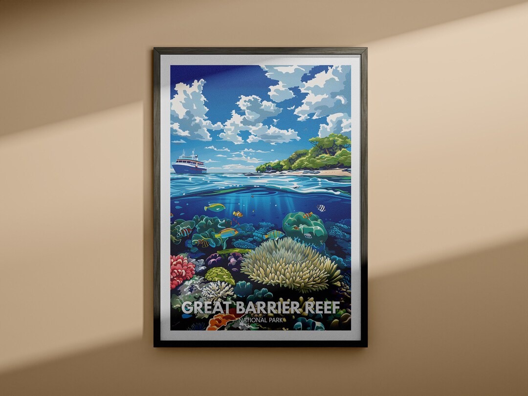 Great Barrier Reef Art Print - Great Barrier Reef National Park Poster ...