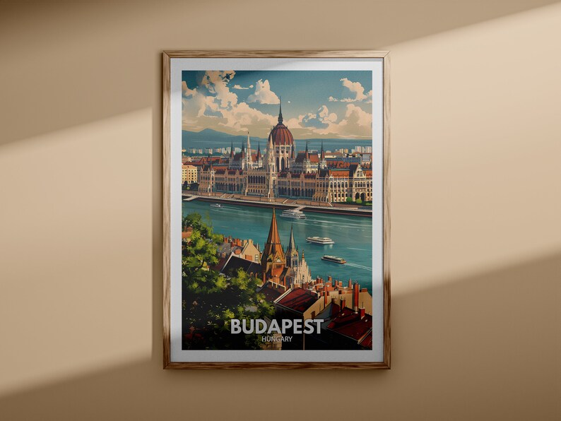 Budapest Print - Budapest Travel Poster / Hungary Wall Art Print ...