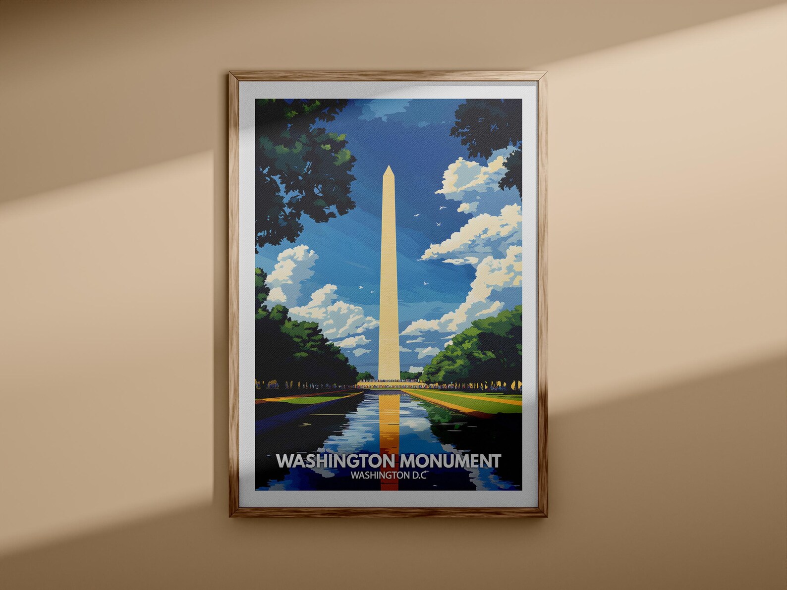 Washington Monument Print - Washington Monument Travel Poster ...