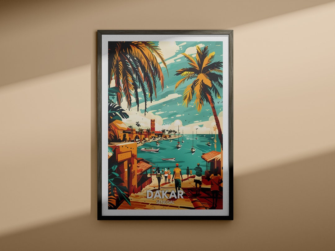 Dakar Art Print - Dakar Travel Poster / Senegal Wall Art Print ...