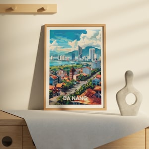 Da Nang Print - Da Nang Travel Poster / Vietnam Wall Art Print ...