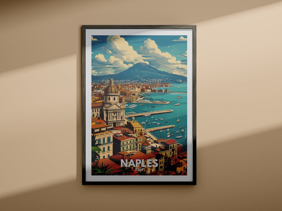 Naples Print - Naples Travel Poster / Italy Wall Art Print / Italy Home ...