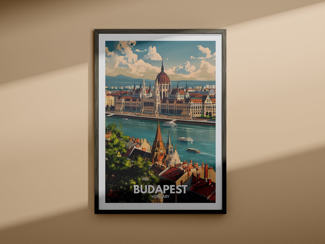 Budapest Print - Budapest Travel Poster / Hungary Wall Art Print ...