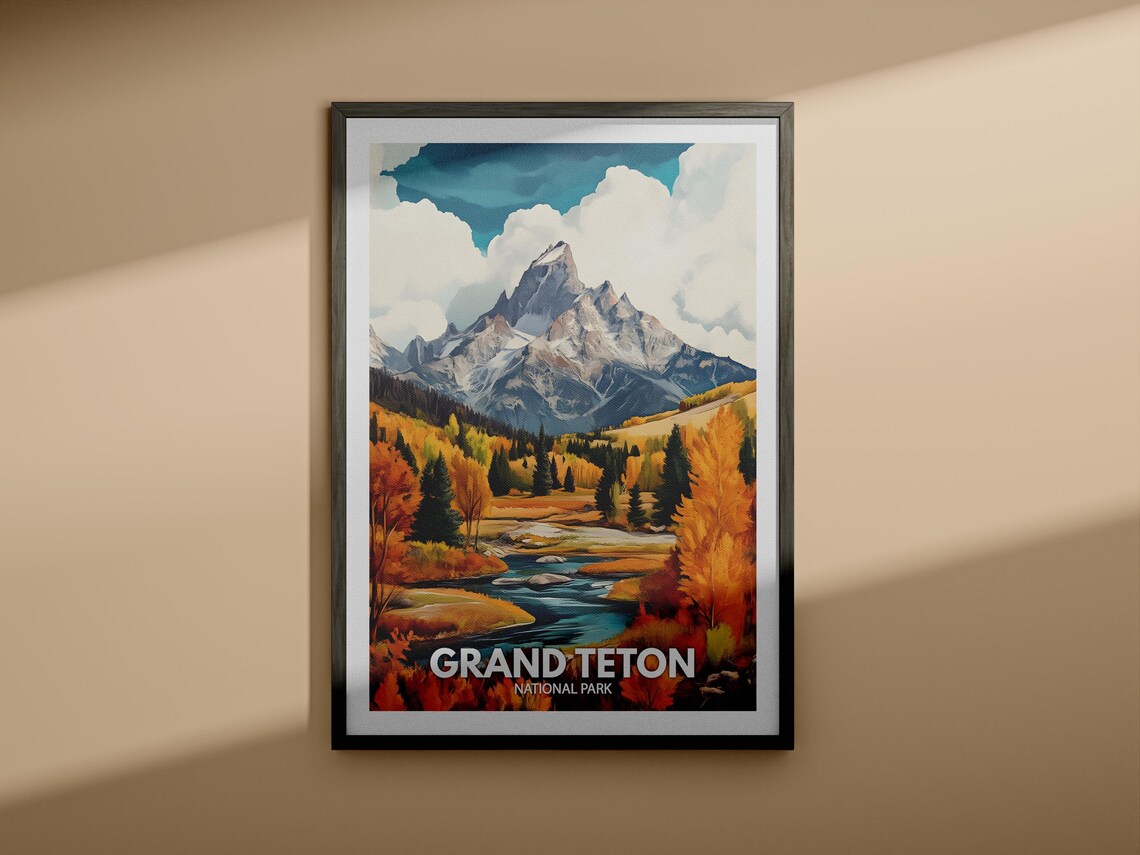 Grand Teton Print - Grand Teton National Park Poster / United States ...