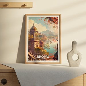 Bhopal Print - Bhopal Travel Poster / India Wall Art Print / India Home ...