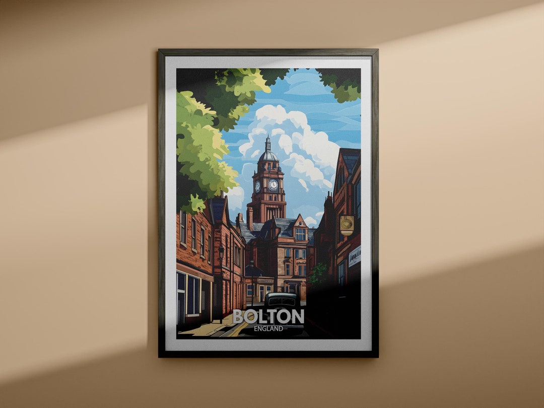 Bolton Print - Bolton Travel Poster / England Wall Art Print / England ...