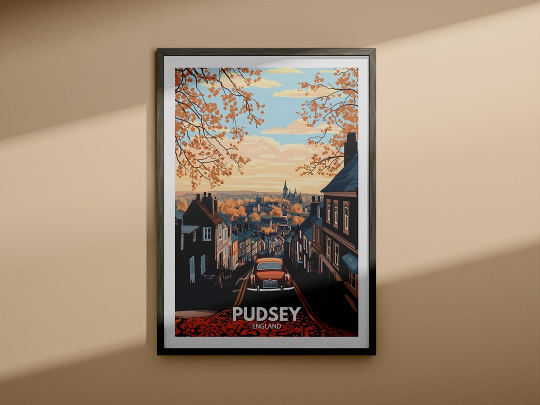 Pudsey Print - Pudsey Travel Poster / England Wall Art Print / England ...