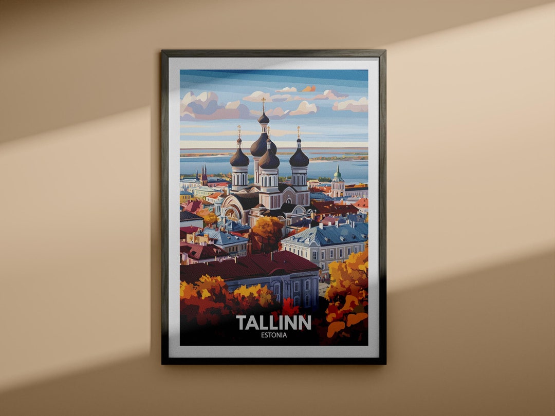 Tallinn Print - Tallinn Travel Poster / Estonia Wall Art Print ...