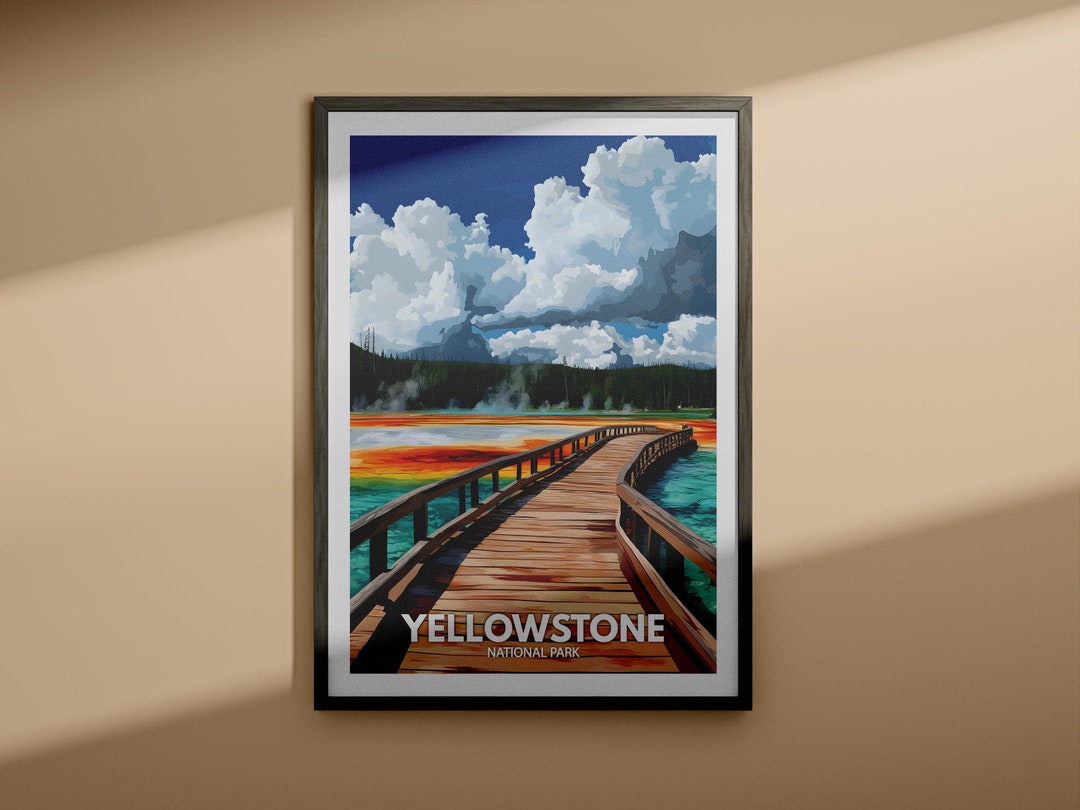 Yellowstone Print - Yellowstone National Park Poster / United States ...