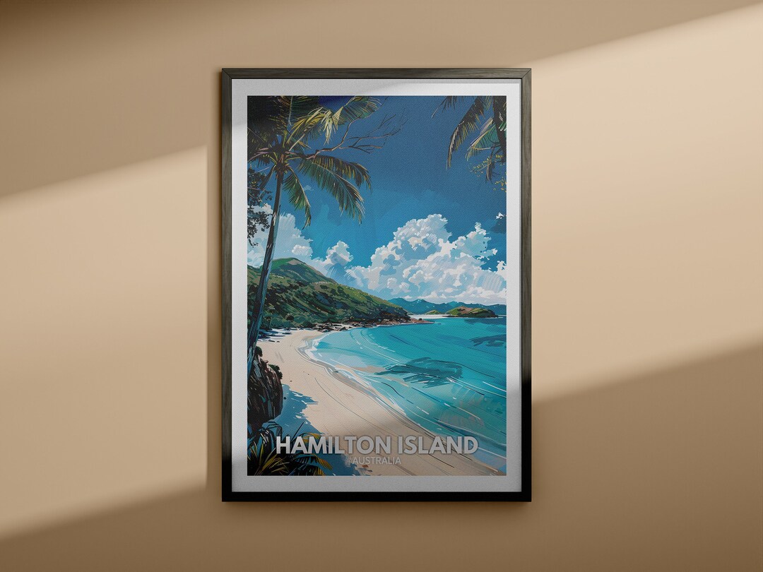 Hamilton Print - Hamilton Island Poster / Australia Island Art ...