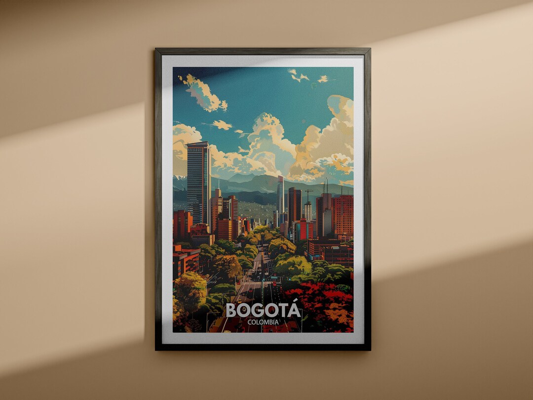 Bogota Art Print - Bogota Travel Poster / Colombia Wall Art Print ...