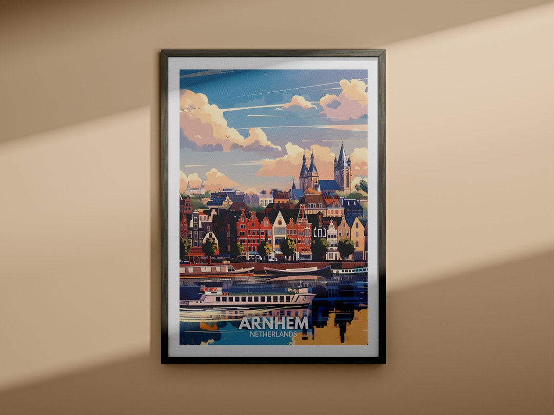 Arnhem Print - Arnhem Travel Poster / Netherlands Wall Art Print ...
