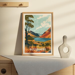 Buttermere Print - Buttermere Poster / England Lake Art / England ...