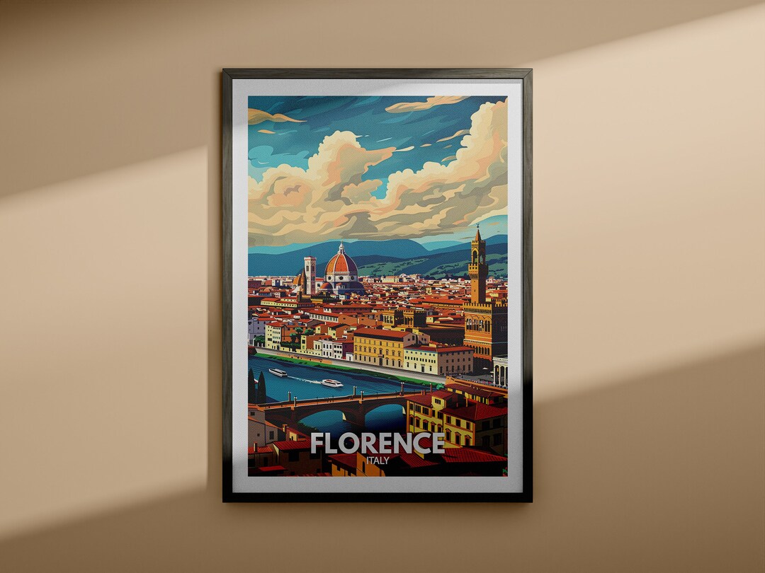 Florence Print - Florence Travel Poster / Italy Wall Art Print / Italy ...