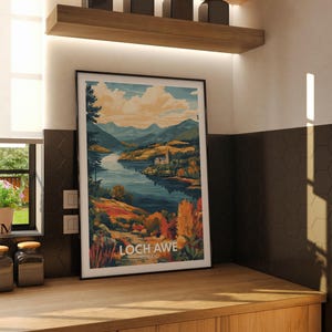 Loch Awe Print - Loch Awe Poster / Scotland Loch Art / Scotland Travel ...