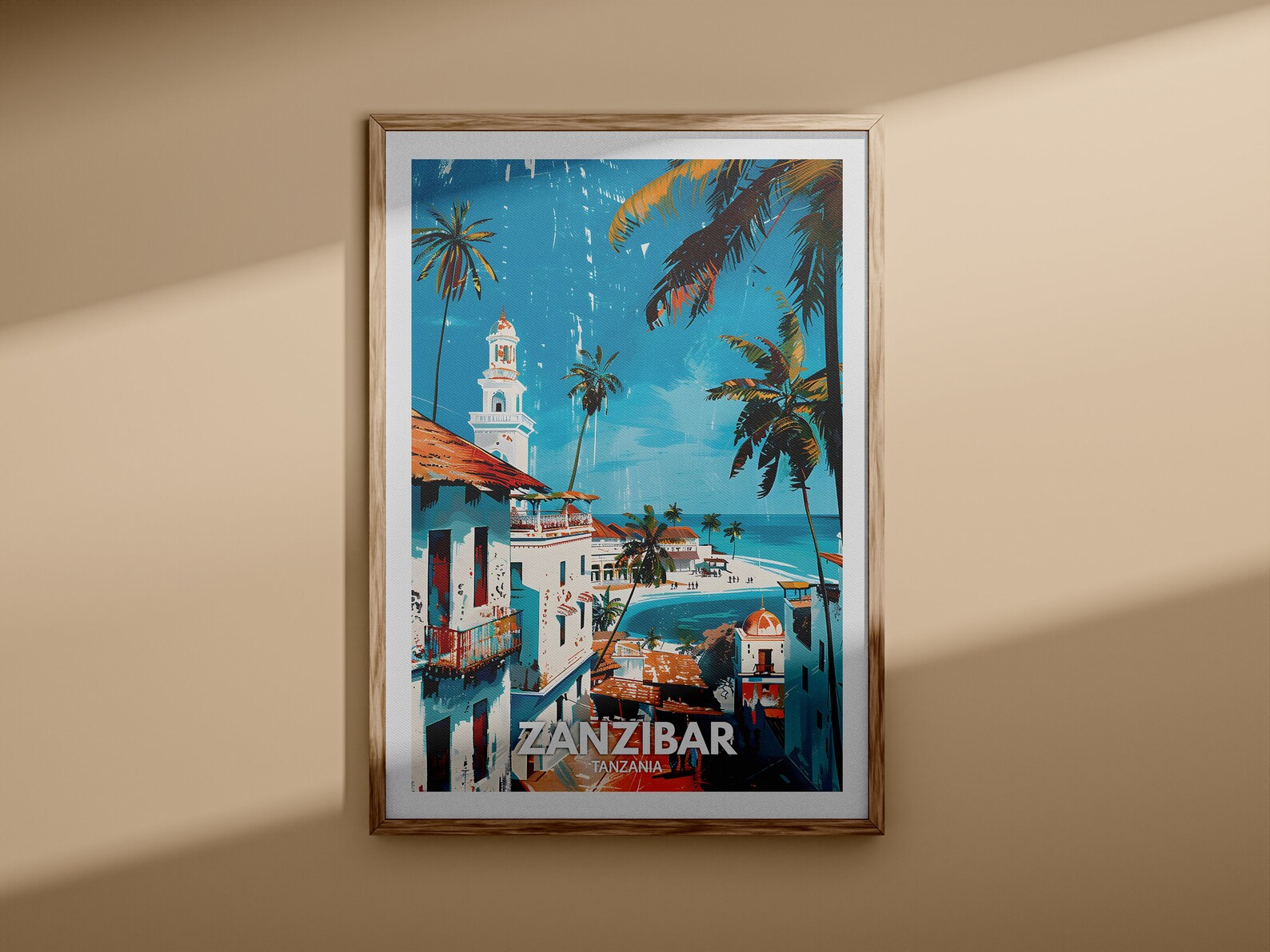 Zanzibar Print - Zanzibar Travel Poster / Tanzania Wall Art Print ...